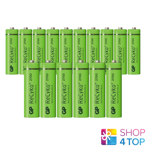 16 GP RECYKO + 2700 SERIES RECHARGEABLE R6 AA BATTERY 2600MAH 1.2V AKU ...