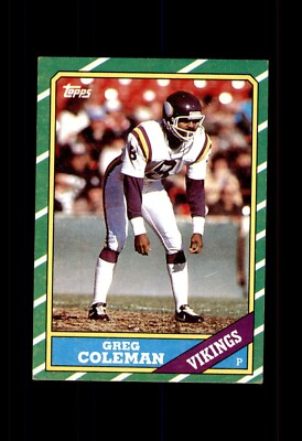 1986 TOPPS FOOTBALL CARD MINNESOTA VIKINGS #302 GREG COLEMAN | eBay