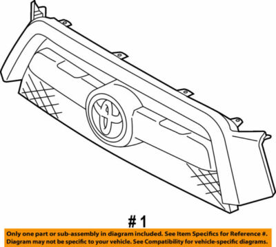 53101-35090-C0 Toyota Grille, radiator 5310135090C0, New Genuine OEM ...
