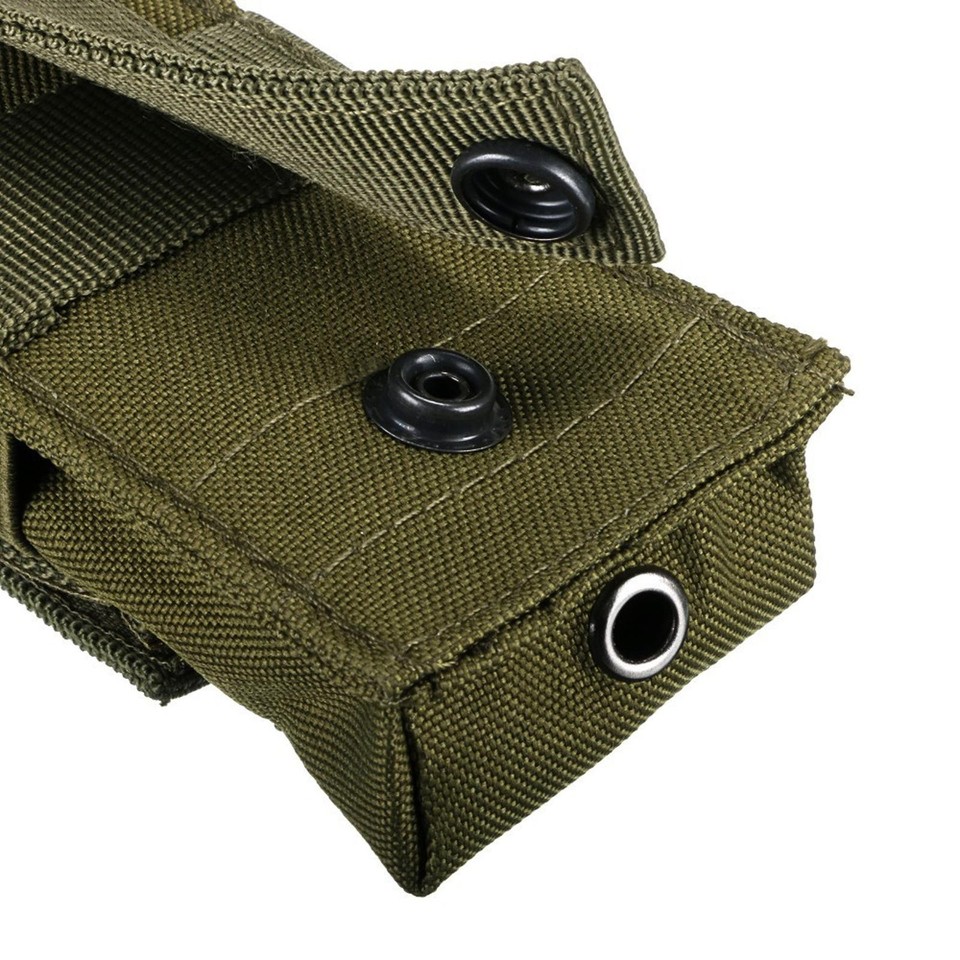 Green Tactical Molle Flashlight Holder Belt Holster Pouch Torch Carry ...