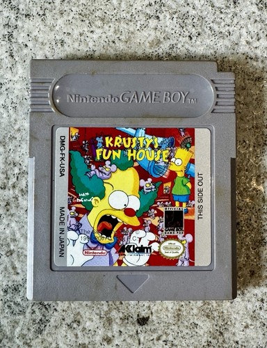 Vintage Krusty’s Fun House Game Boy Cartridge – Untested, Worn Label | eBay