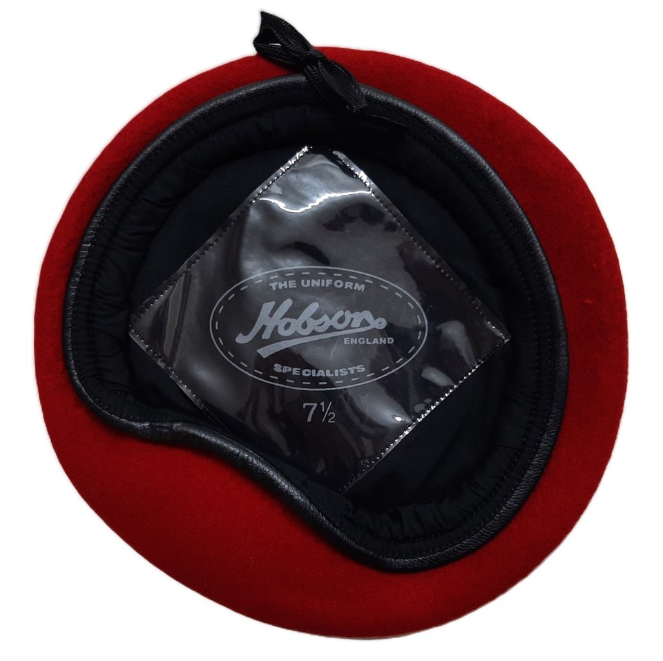 RMP Red Beret British Army Old Pattern Hobson Leather Rim Red Caps 7 1/ ...