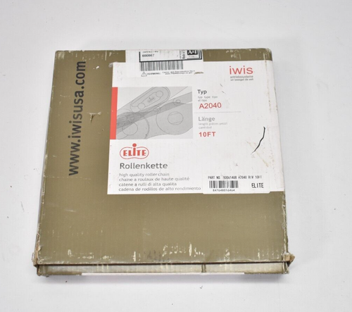 Iwis Elite A2040 10' Roller Chain Extended Pitch 2040 80061408 A2040 ...