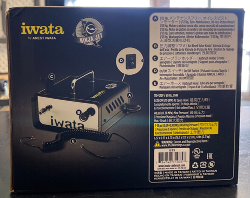 Iwata-Medea Studio Series Ninja Jet Single Piston Air Compressor ...