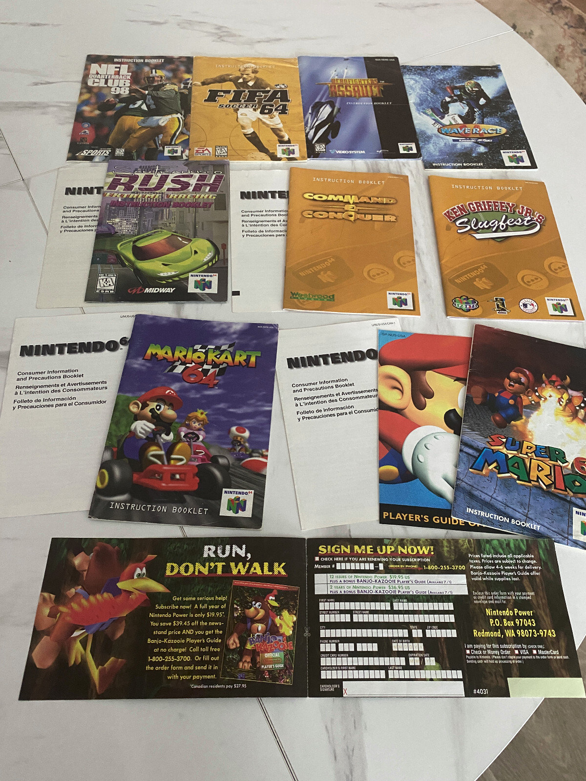nintendo 64 game manuals and inserts lot bundle | eBay