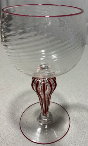 RALPH MOSSMAN Unique TOASTING GOBLET ART GLASS Hand Blown Signed 1994 ...