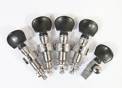 5 string banjo tuning pegs, Chrome plated, Black plastic button, 328CX ...