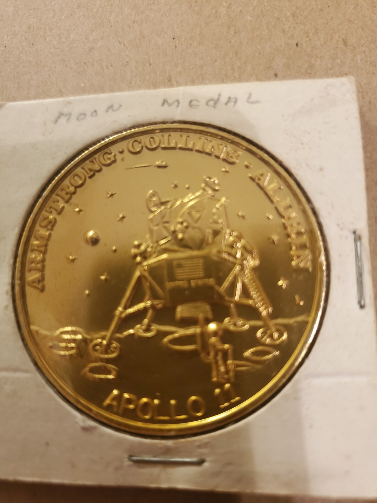 Apollo 11 Mission July 20, 1969 Commemorative Bronze Color Coin Medal ...