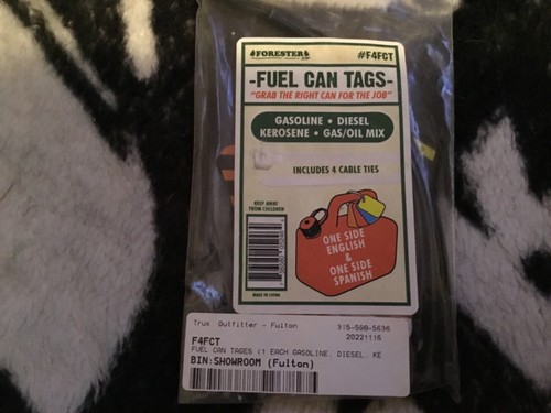 Plastic Fuel Gas Can Mix Identity Tags | eBay