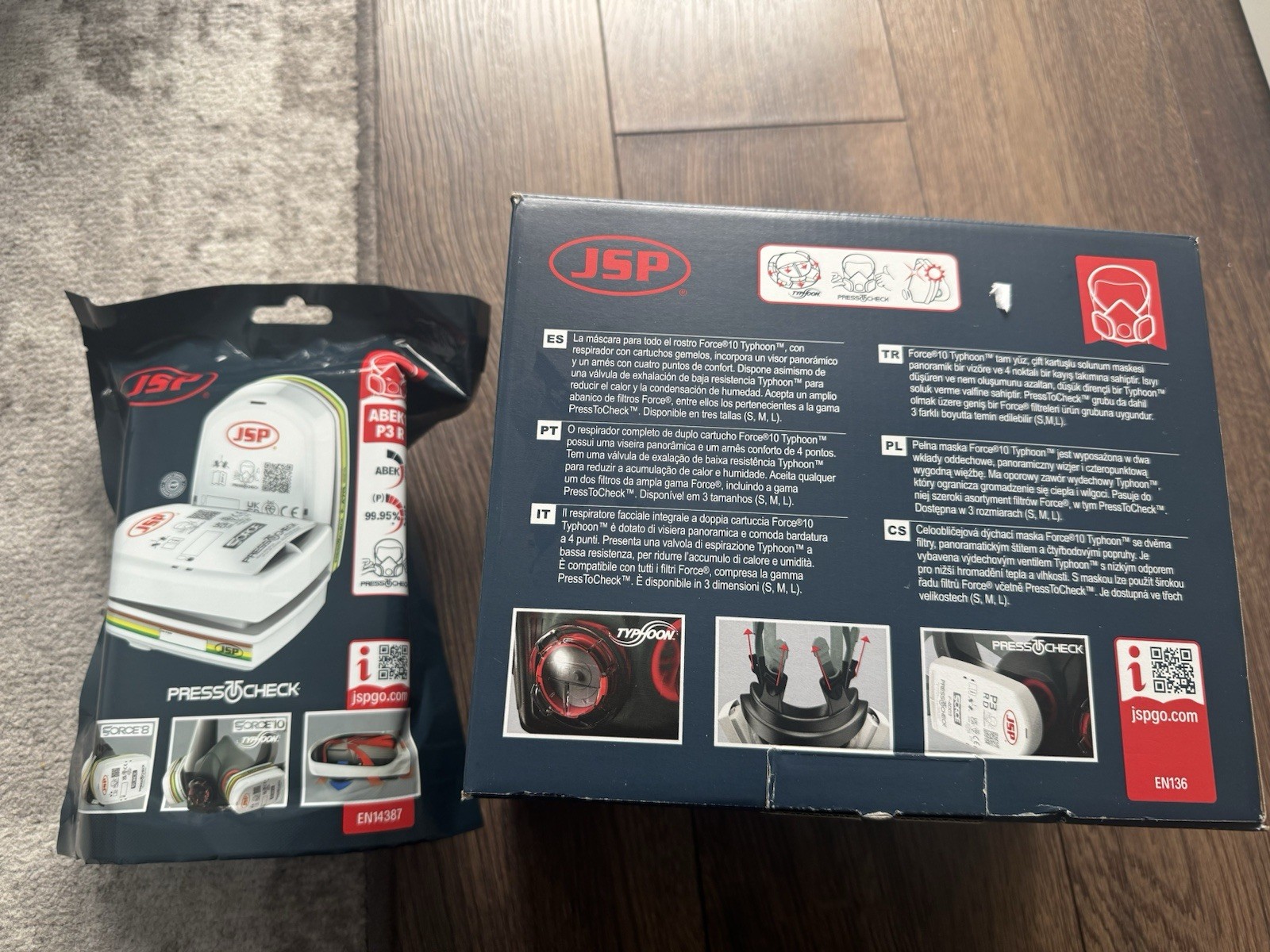 JSP Force10 Typhoon Full Face Mask Medium + ABEK1 P3R Filters | eBay UK