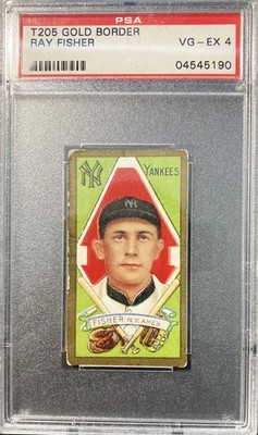 1913 T205 GOLD BORDER RAY FISHER ( Yankees ) PSA-4 VG-EX | eBay
