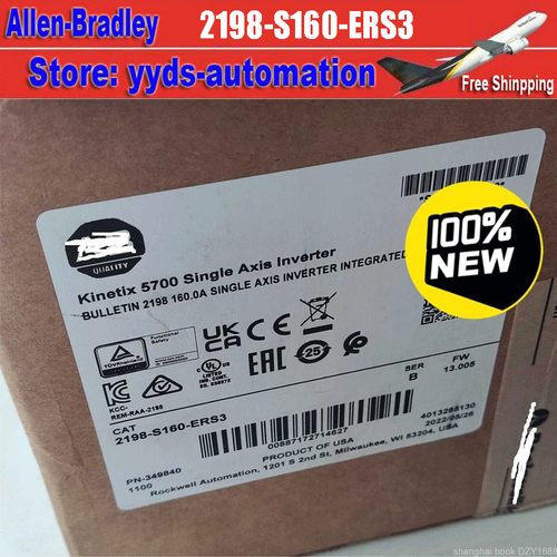 New AB 2198-S160-ERS3 SER B Kinetix 5700 Servo Drive 2198-S160-ERS3 ...