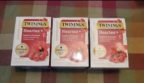 3 Boxes Twinings Superblends Heartea + Raspberry Flavored Hibiscus ...