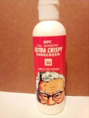 KFC Kentucky fried chicken extra crispy SPF 30 sunscreen lotion promo ...