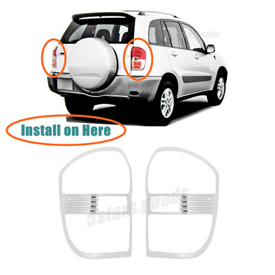 Chrome Rear Taillight Covers Molding Trims For 2001-2003 Toyota RAV4 ...