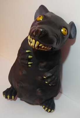 14" HIDEOUS RAT Halloween Haunted House Prop Rubber Macabre Horror ...