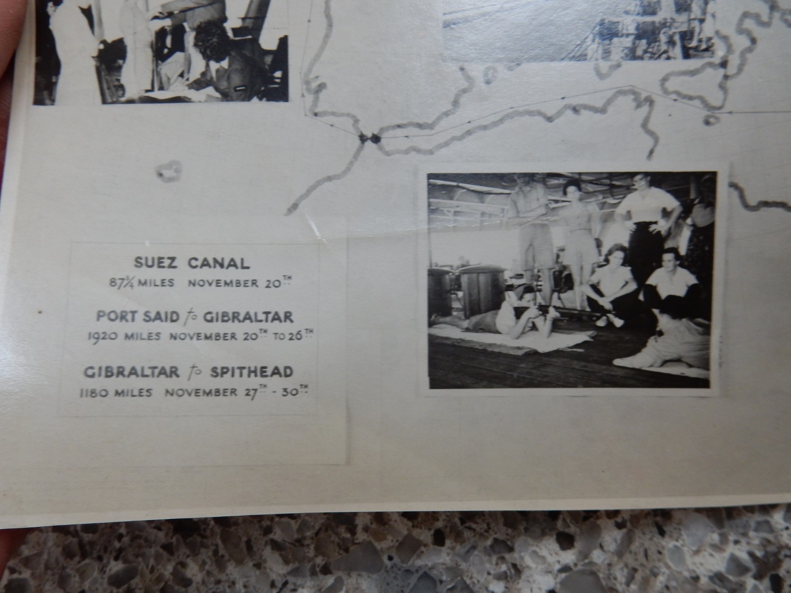 HMS Indomitable ww2 PHOTO / SUEZ PORT SAID GIBRALTAR SPITHEAD leg of ...