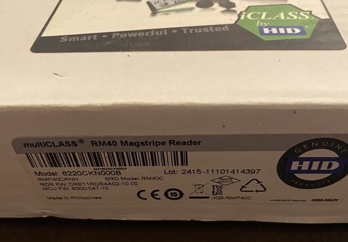 NEW HID multiCLASS SE RM40 Magstripe Reader Model:6220CKN000B | eBay