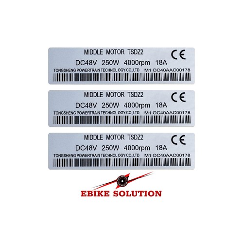 3x eBike Sticker Decal 250W for Tongsheng TSDZ2 48V Electric Motor UK ...