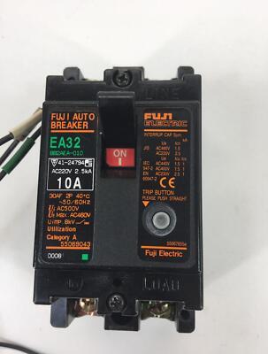 Fuji EA32 10A Auto Breaker 2Pole 10A w/Alarm Switch | eBay