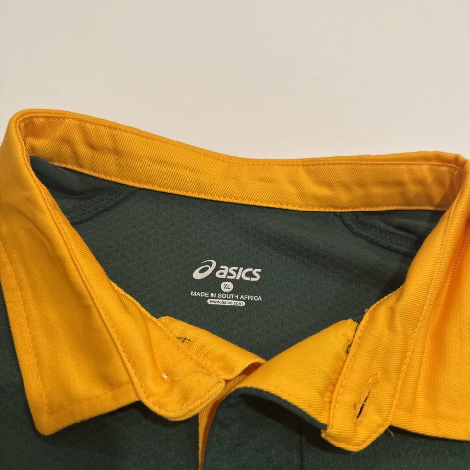 Asics XL South Africa Springboks Rugby Jersey Green | eBay