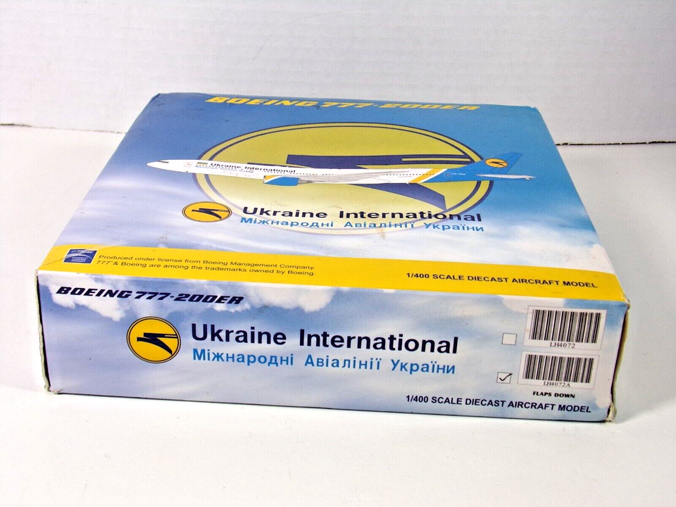 JCwings 1/400 Diecast Ukraine International Airlines Model Boeing 777 ...