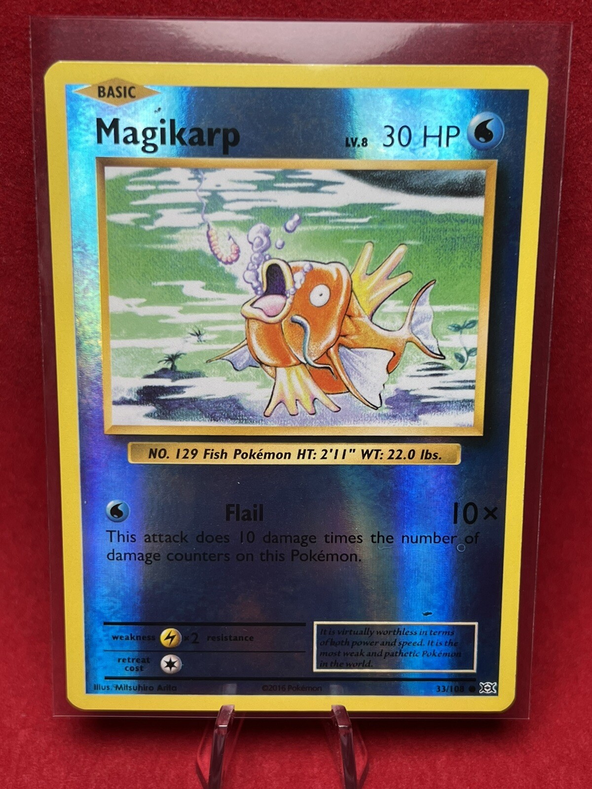 2016 Pokemon Card **Magikarp Lv.8** Evolutions XY Set No. 33/108 ...