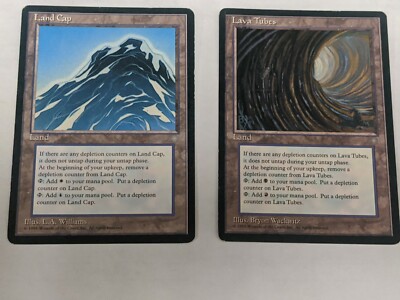 MTG "Land Cap"/"Lava Tubes"- Ice Age Regular Rare, MP/LP | eBay