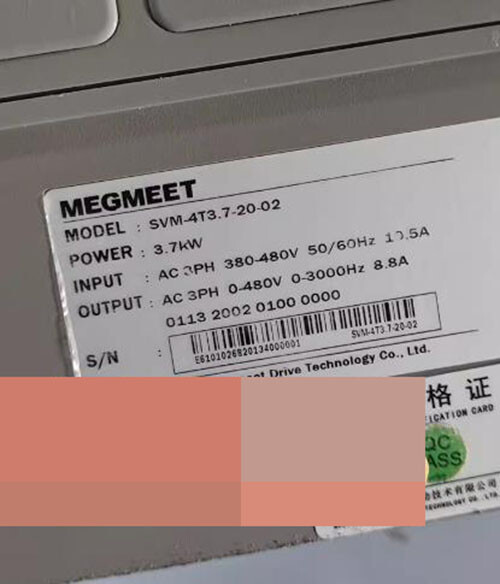 1pc used Megmet inverter SVM-4T3.7-20-02 3.7KW 380v | eBay