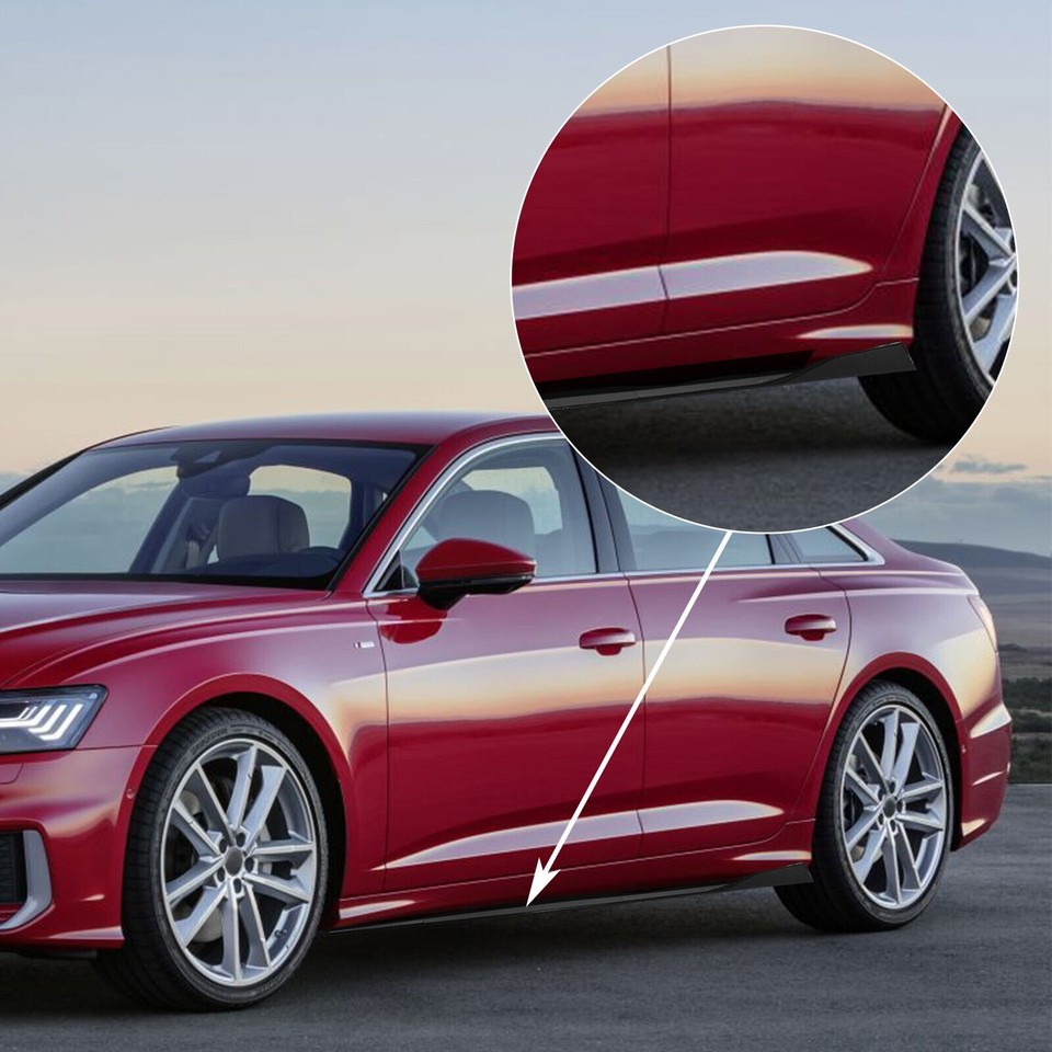 86" Universal Side Skirt Extension Lip Trim Splitter Fit For 17-23 ...