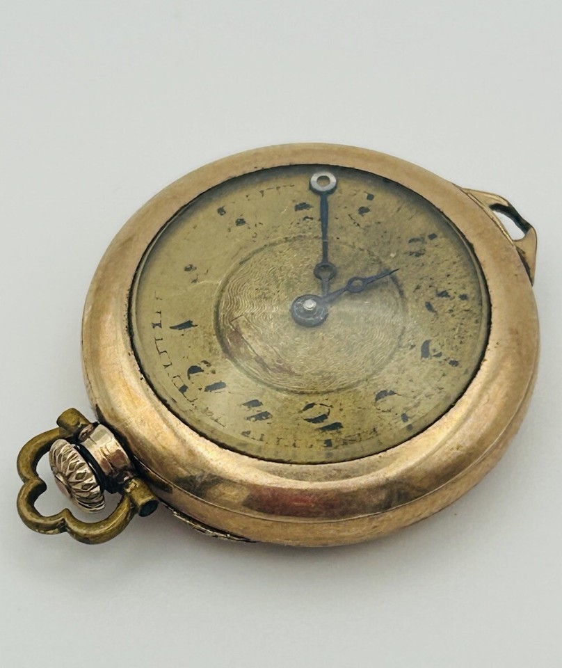 1920s Pilot Pocket Watch 10½ Ligne Mechanical Art Deco Gold Filled Case ...
