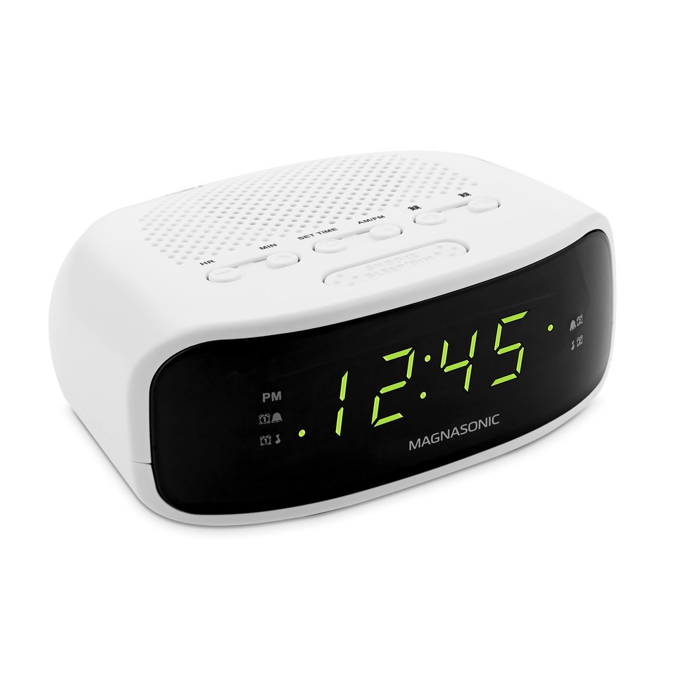 Magnasonic Digital AM/FM Clock Radio with Battery Backup, Dual Alarm ...