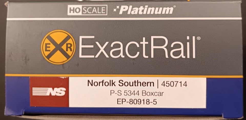 NEW HO Exactrail Platinum PS 5344 Boxcar Norfolk Southern #450714 | eBay