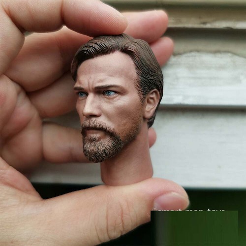 1/6 Obi-Wan Kenobi Head Carving Model Fit 12" Male Soldier Action ...