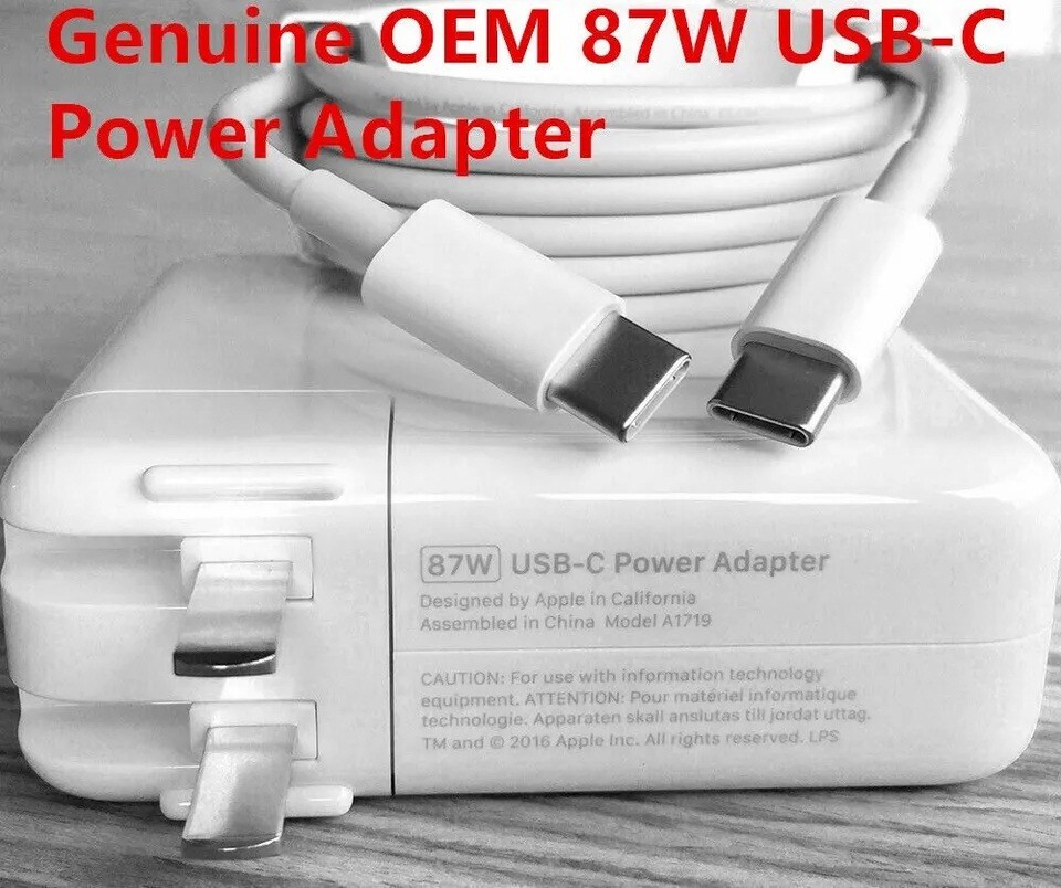 OEM 87W USB-C Power Adapter Charger Macbook Pro 15" A1707 A1919 A1990 ...