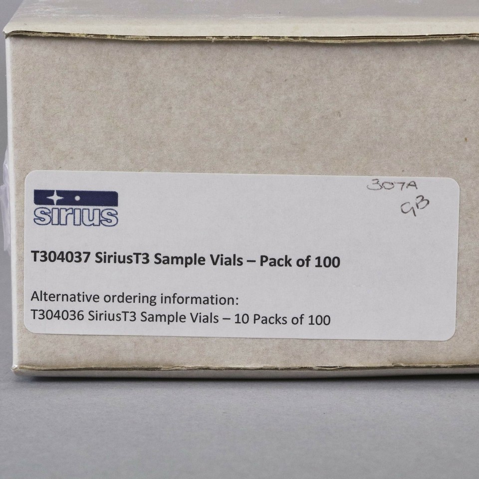 SiriusT3 Sample Vials #T304037 | eBay