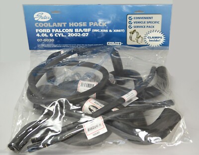 Gates Radiator Hose Pack 30 - Ford Falcon BA, BF XR6 XR6T 4.0L 6cyl ...