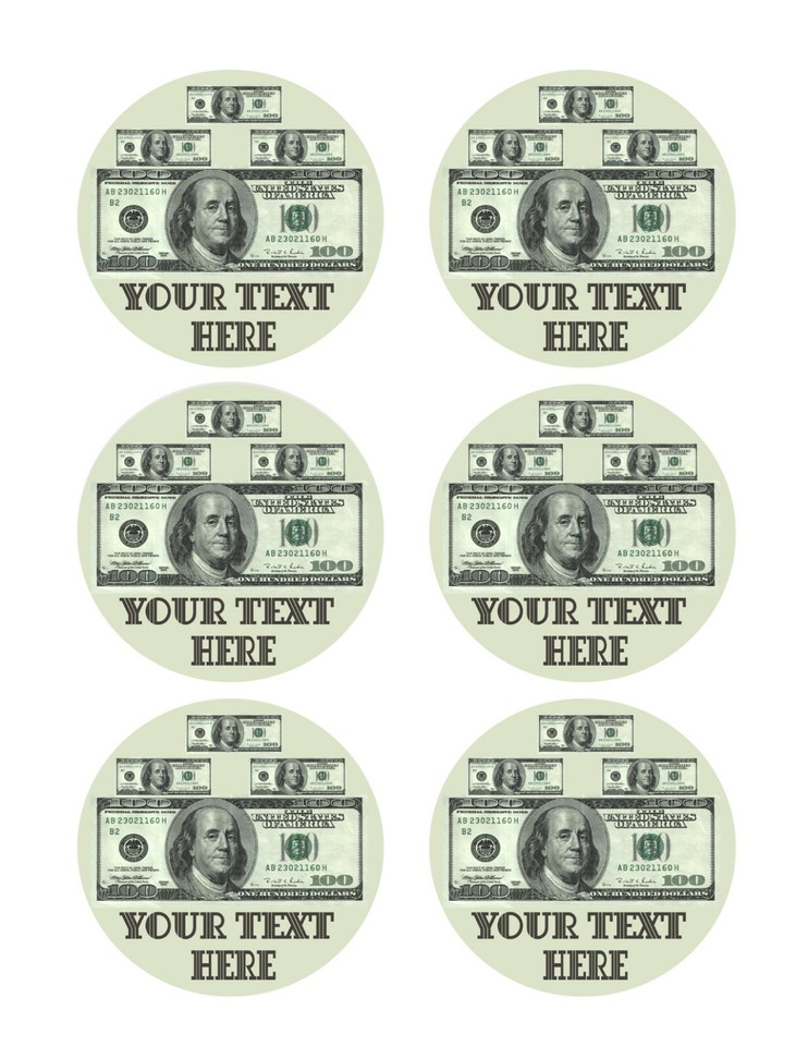 100 dollar bill (B) - Edible Cake Topper & Cupcake Topper | eBay