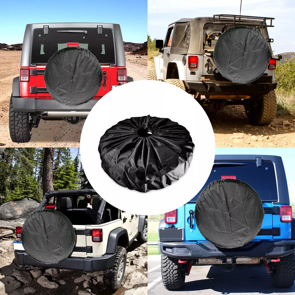 15" Spare Tire Cover PVC Leather Trailer RV Wheel Protector for ...