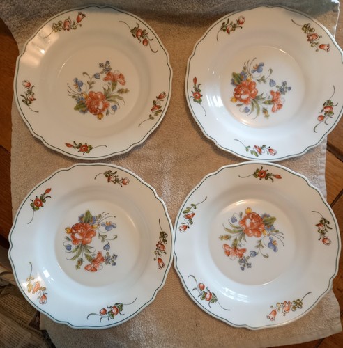 vintage lot de 4 assiettes mi-creuse Arcopal Extra résistant France ...