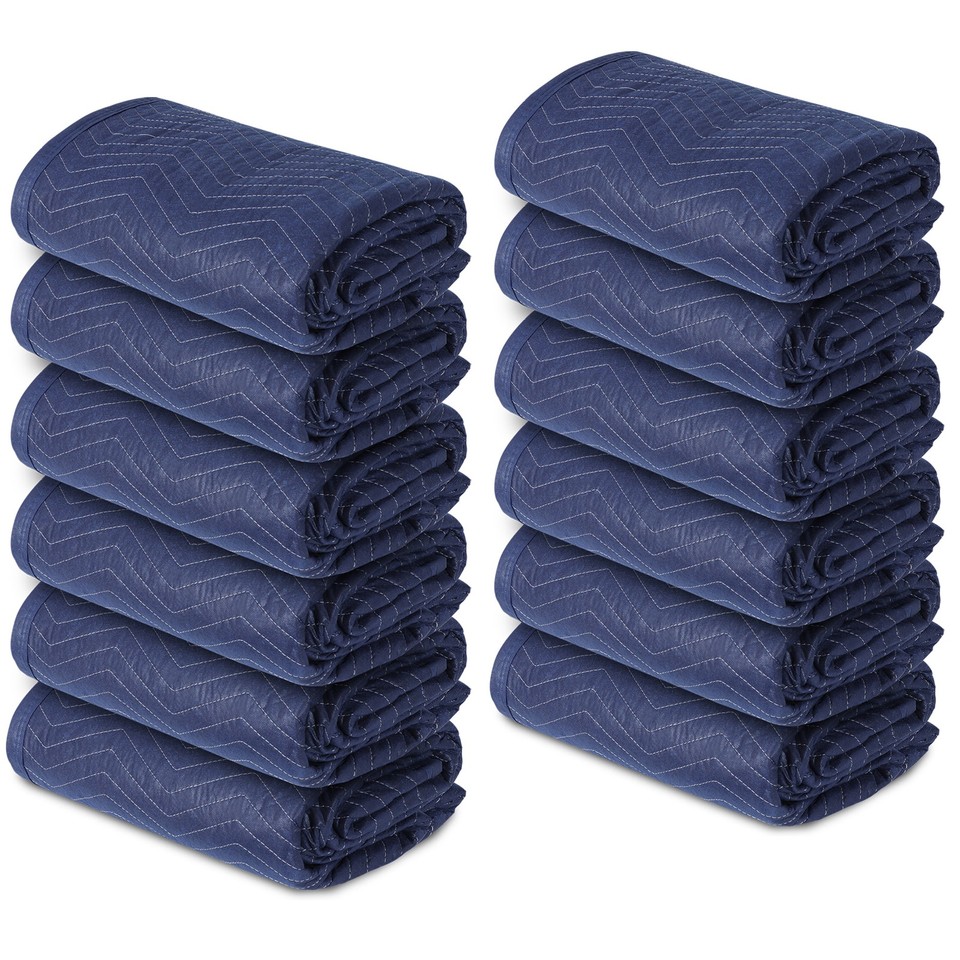 12 Pack Moving Blankets 72"x80" Heavy Duty Packing Blankets Furniture ...