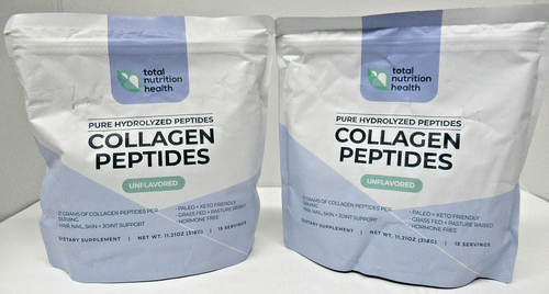2x Total Nutrition Health Pure Hydrolyzed Peptides, Unflavored, 11.21oz ...