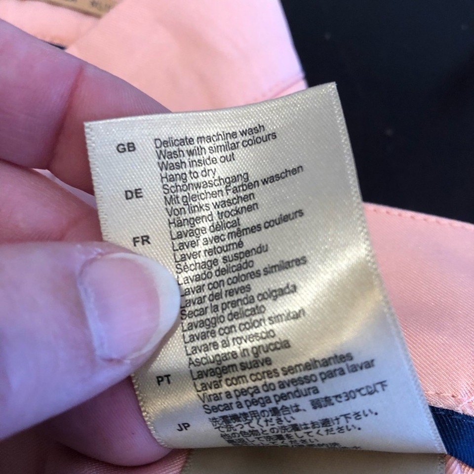 Scotch & Soda Maison Scotch peach pink red navy graphic print pants ...