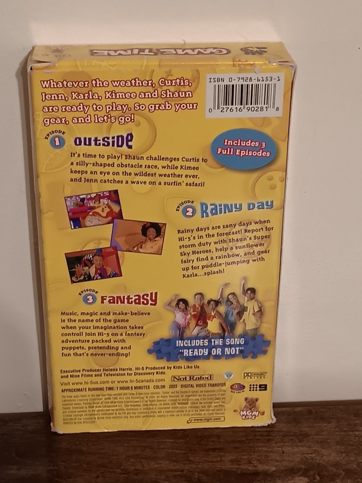 Hi-5: Game Time VHS 2003 Volume 3 MGM Kids Musical Education Rare | eBay