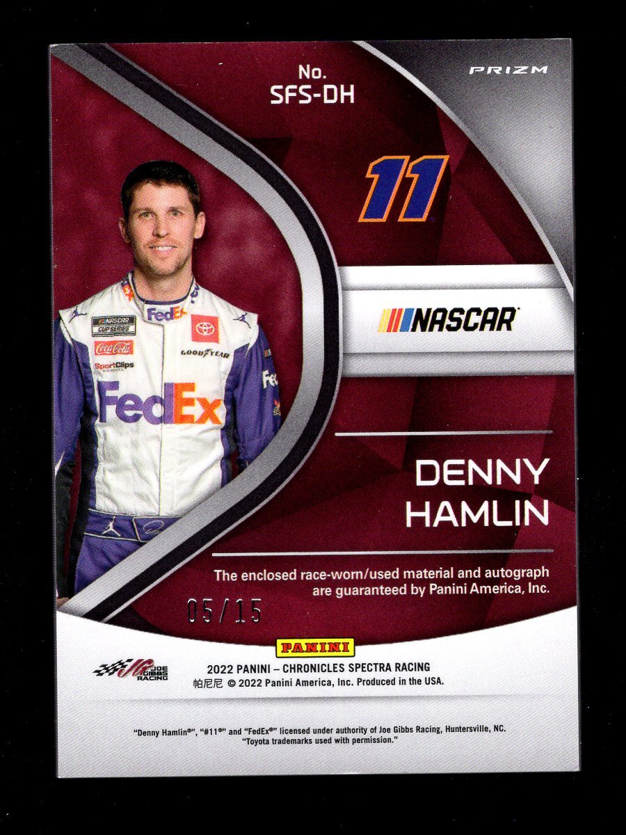2022 CHRONICLES SPECTRA INTERSTELLAR RED DENNY HAMLIN FIRE SUIT AUTO 5/ ...