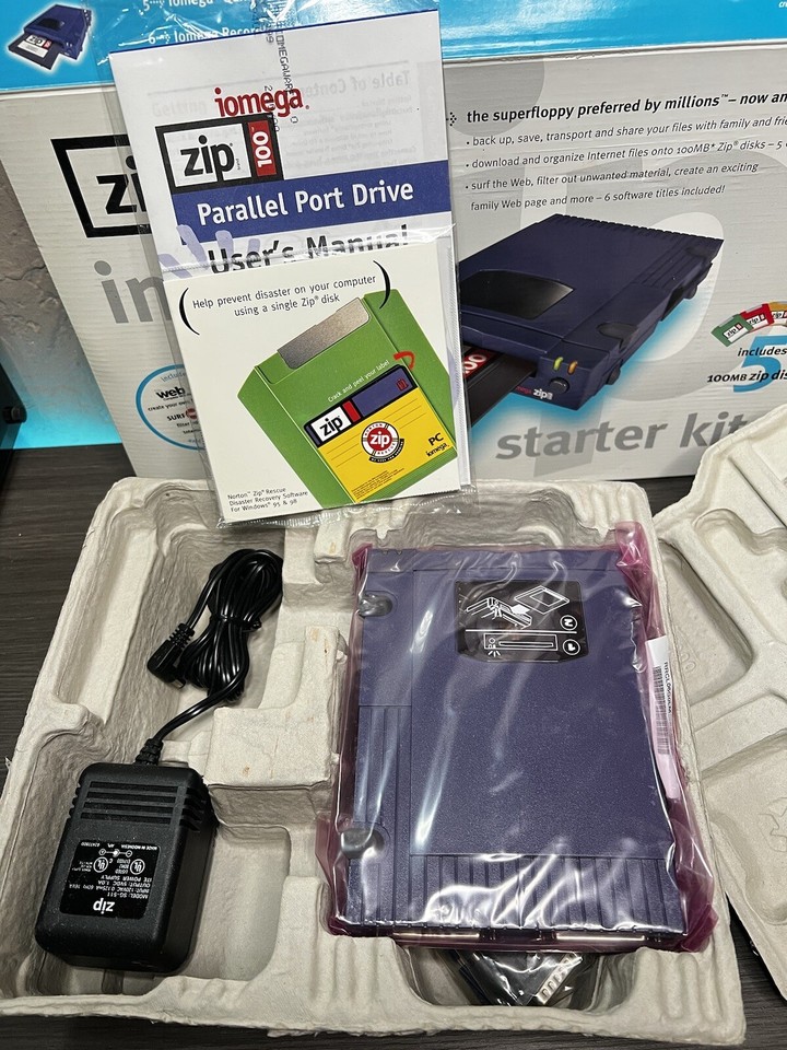 Iomega Zip 100 Parallel External Drive 100MB Sealed NIB MAC PC | eBay