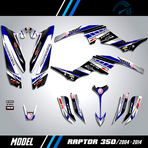KIT GRAPHICS FOR YAMAHA RAPTOR 350 / 2004 2006 2007 2008 TO 2014 DECALS ...