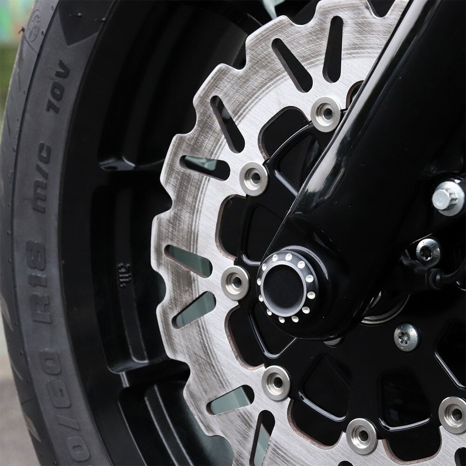 Hoprousa Front CNC Axle Nut Cap Covers For Harley Softail 2018+ Street ...