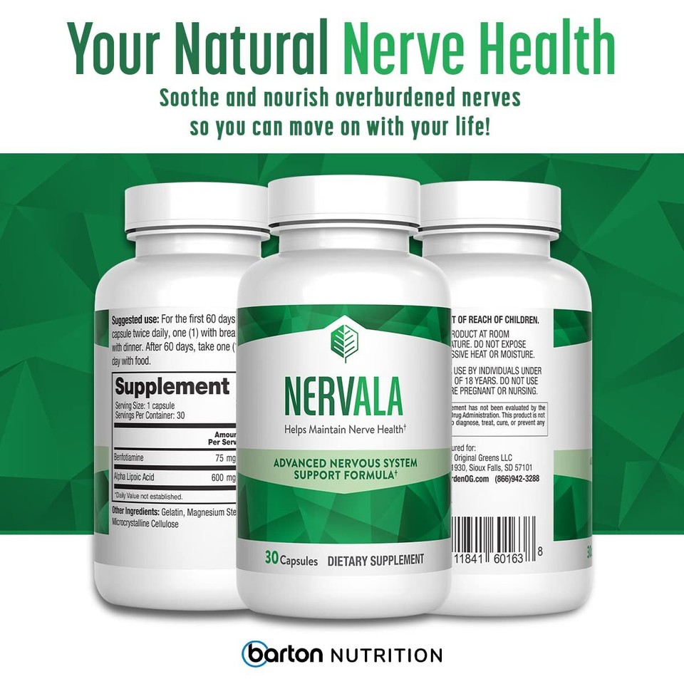 Barton Nutrition Nervala - Advanced Nerve Support Formula with Alpha ...