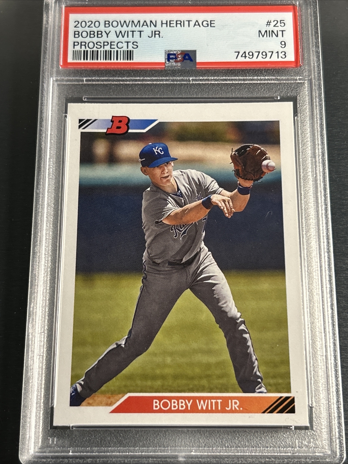 2020 Bowman Heritage Bobby Witt Jr Prospect Mint PSA 9 #BW Royals | eBay